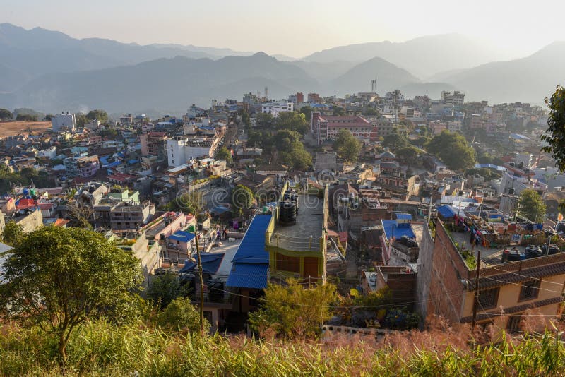 View at the Town of Tansen on Nepal Stock Photo - Image of hotel ...
