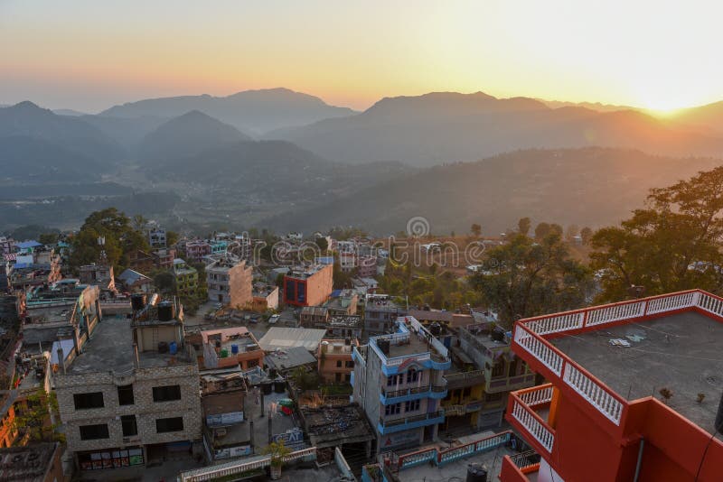 View at the Town of Tansen on Nepal Editorial Stock Photo - Image of ...