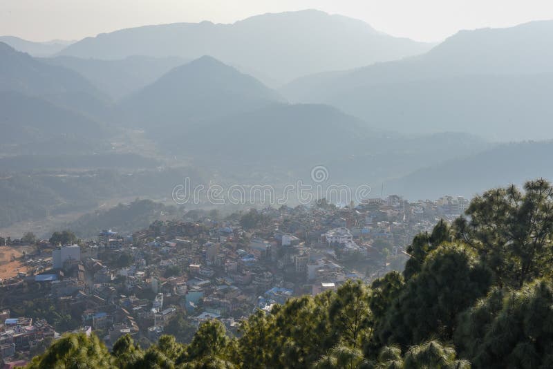 View at the Town of Tansen on Nepal Stock Image - Image of accomodation ...