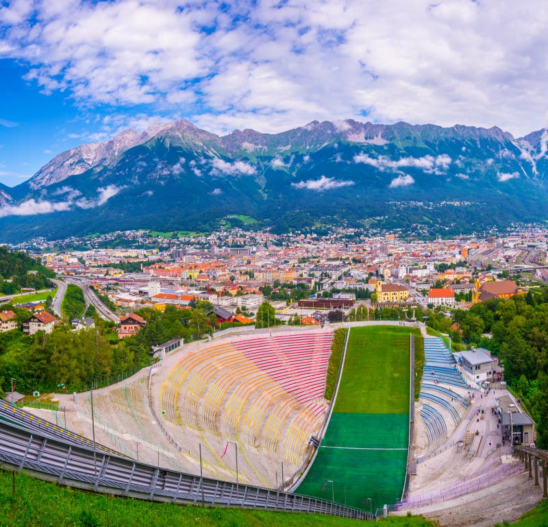 View of the Track of the Bergisel Ski Jump Stadium Overlooking ...