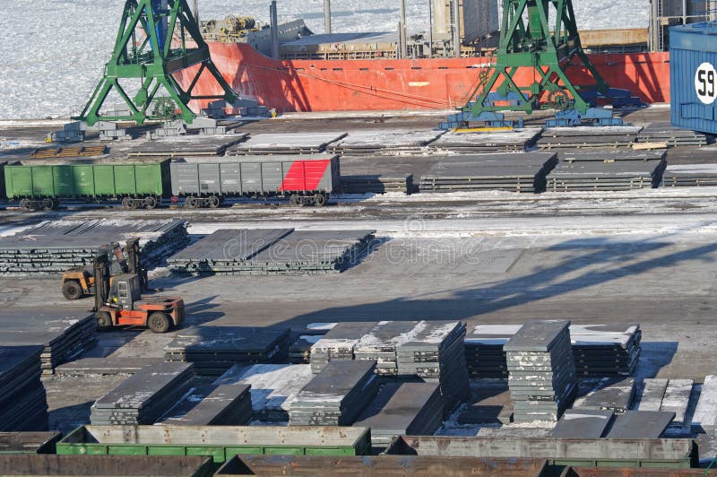 View on trading seaport stock image. Image of dumping - 28612595