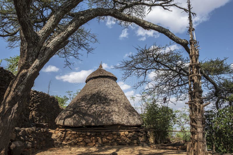 Traditional Konso Tribe House, Ethiopia Stock Image - Image of house ...