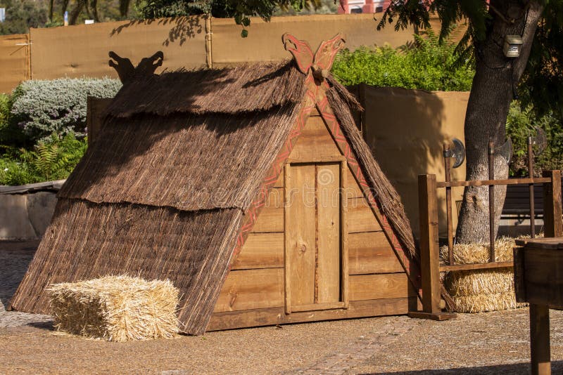 Medieval wooden hut stock photo. Image of facade, architecture - 170457010