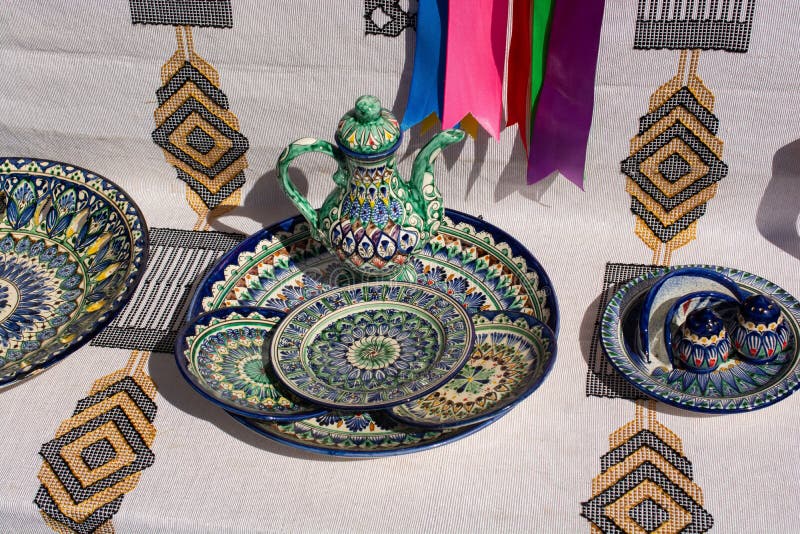 View of Traditional Plates and Kitchen Objects Beautifully Designed ...