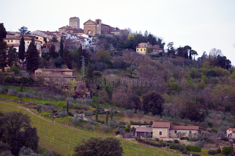 View of Traditional Tuscan Village Stock Photo - Image of house ...