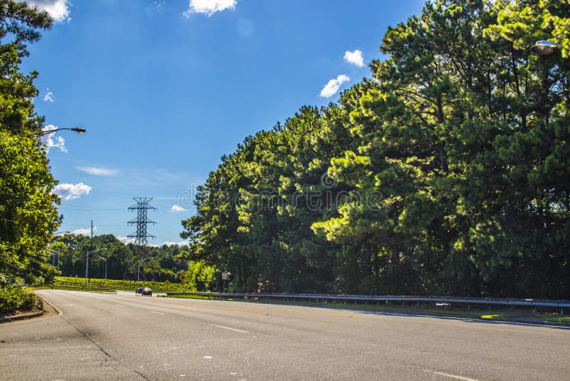 View of a Traffic Landscape with Nature Editorial Photography - Image ...