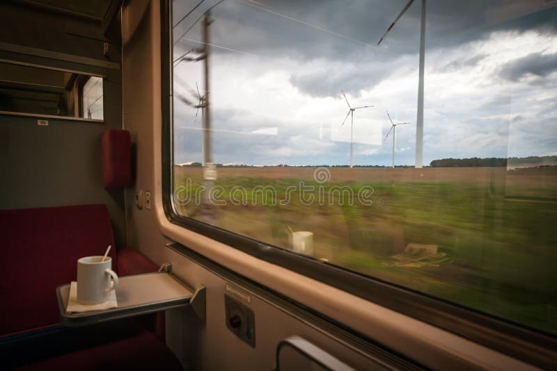View of a Train Cabin during the Ride Stock Image - Image of public ...