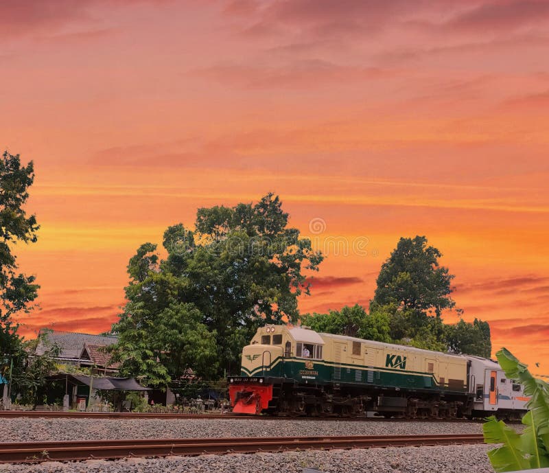 The Beauty of the Train in the Afternoon Editorial Photography - Image ...