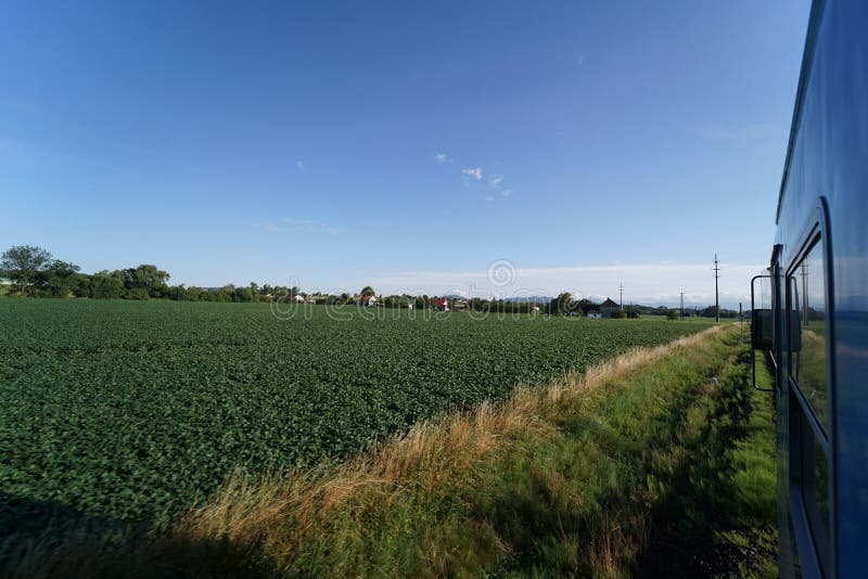 View from Train Passing through Country 1 Stock Image - Image of train ...
