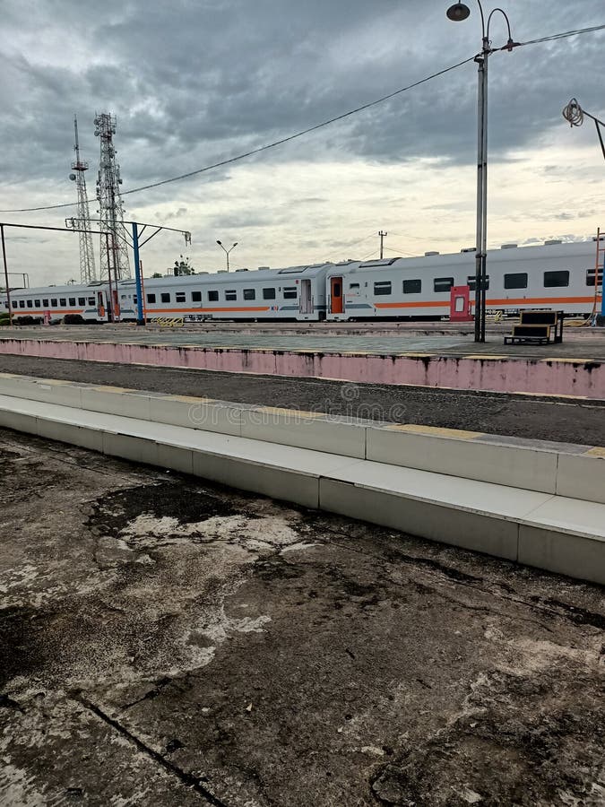 View of the Train Station Purwokerto Editorial Photography - Image of ...