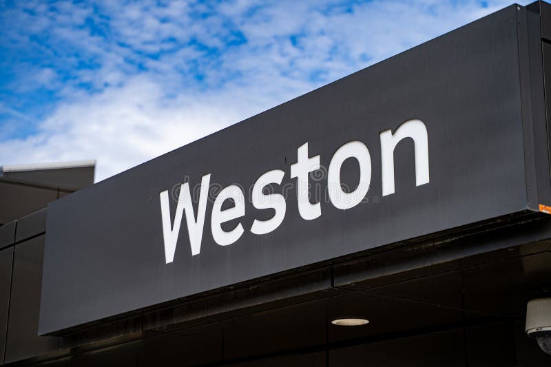 View of the Train Station in the Town of Weston. Editorial Image ...