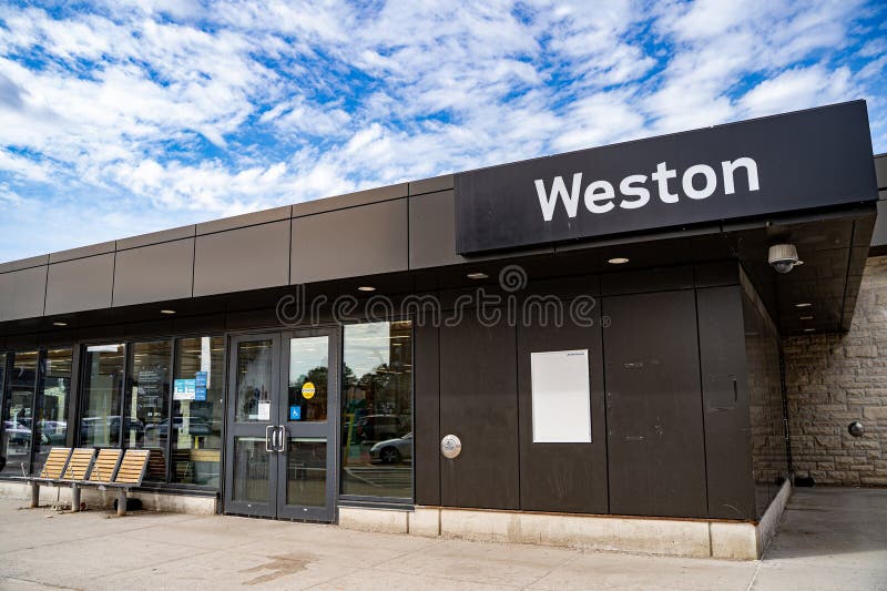 View of the Train Station in the Town of Weston. Editorial Image ...