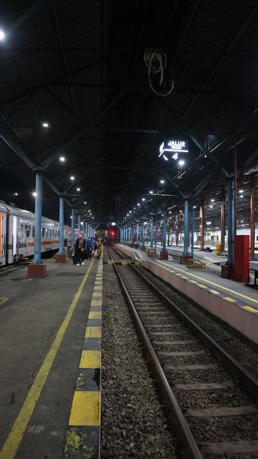 The View at a Train Station, Visible Railroad Tracks Editorial ...