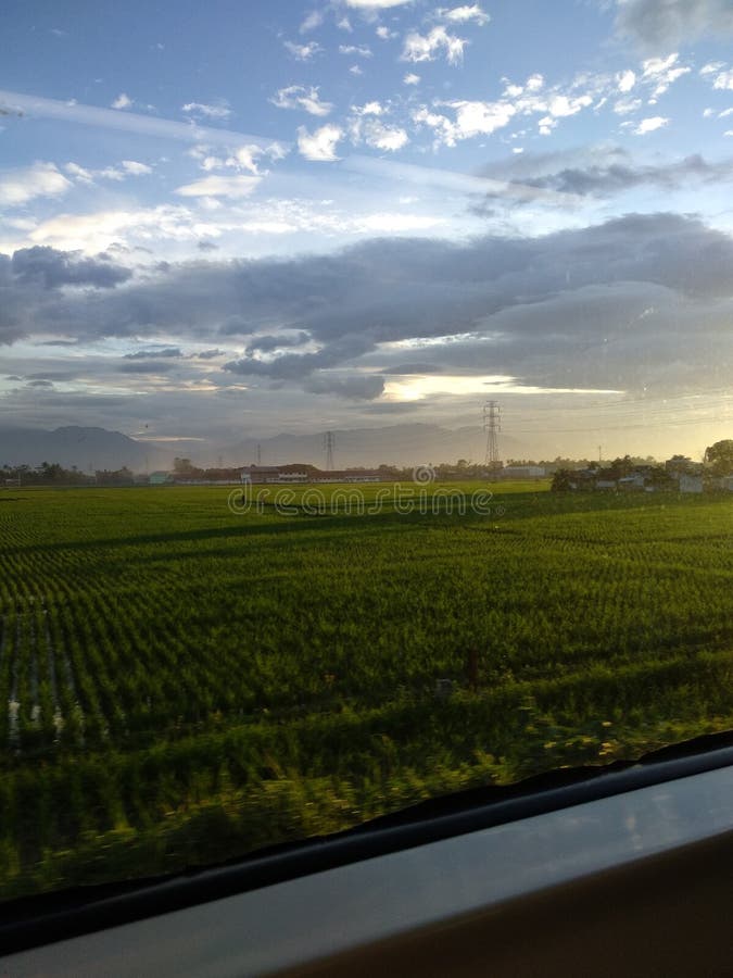 View on the Train To Bandung, West Java, Indonesia Stock Image - Image ...