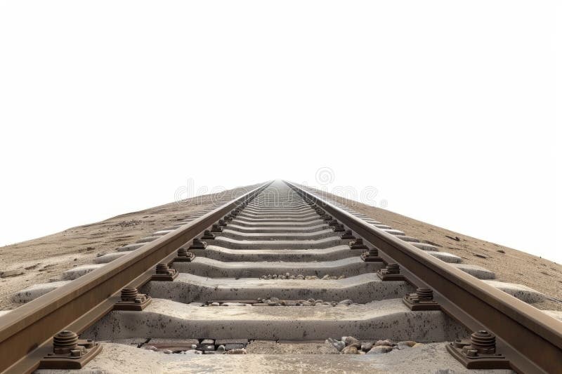 A View of a Train Track from the Ground, Useful for Backgrounds or ...