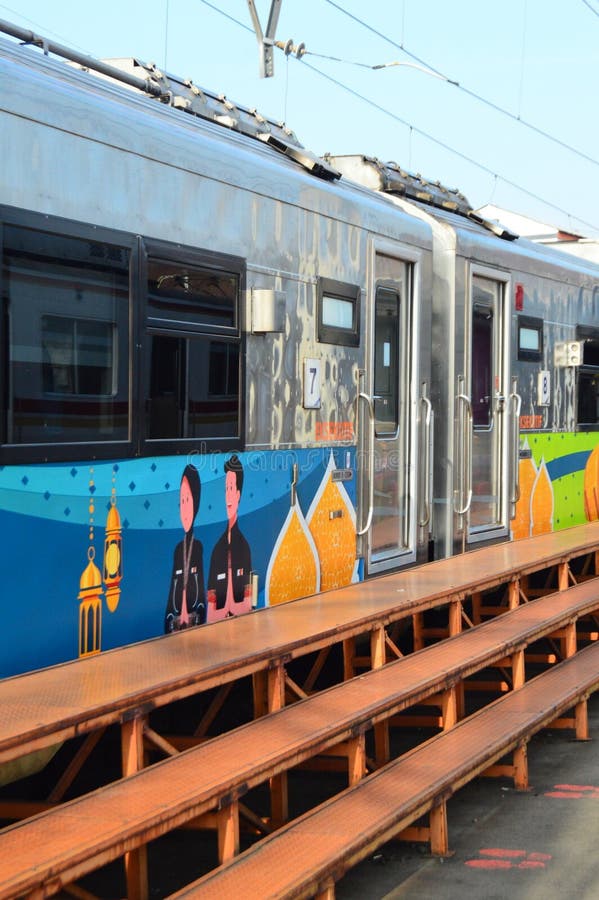 View of the Train while in Transit Editorial Image - Image of district ...