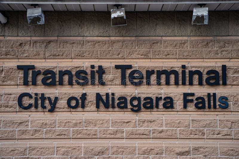 View of the Transit Terminal City of Niagara Falls Building. Editorial ...