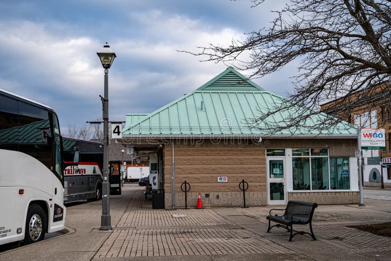 View of the Transit Terminal City of Niagara Falls Building. Editorial ...