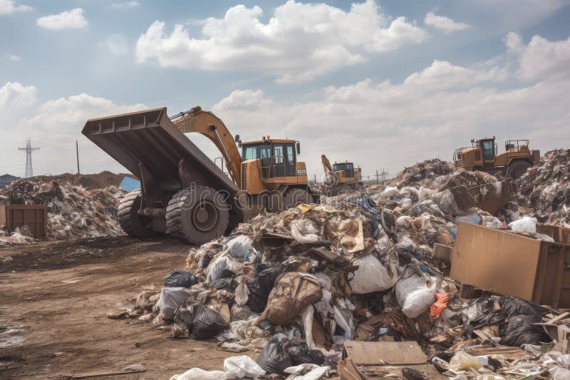View of Trash Being Sorted and Separated for Recycling in a Modern ...