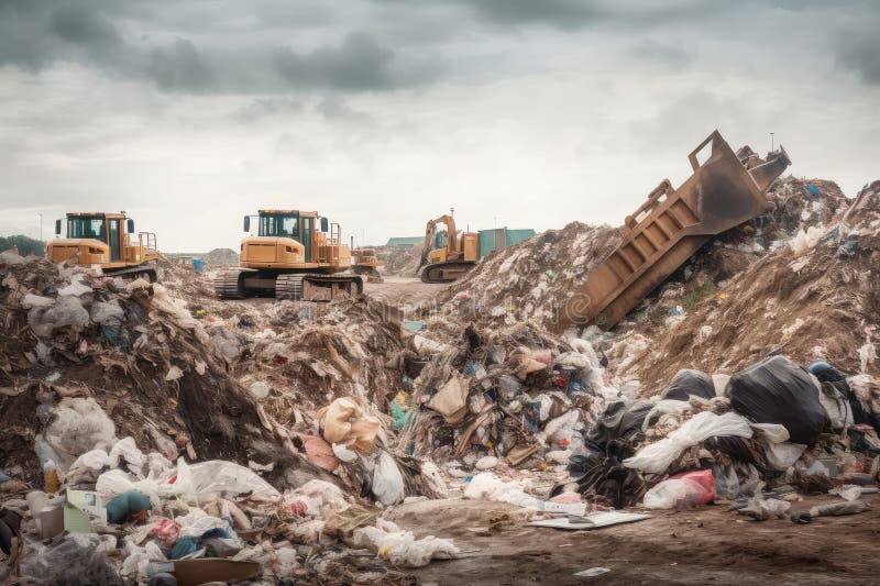 View of Trash Being Sorted and Separated for Recycling in a Modern ...