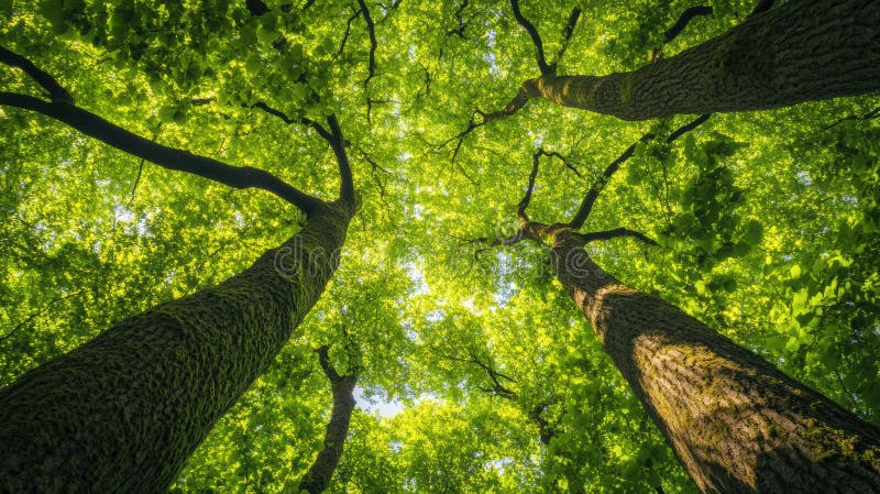 A View of a Tree Canopy from Above Looking Down, AI Stock Image - Image ...