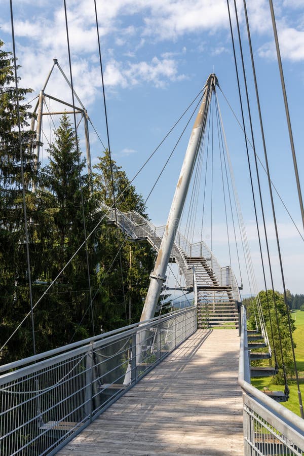 View of the Tree Top Path and Trail in the Hills of Southern Bavaria in ...