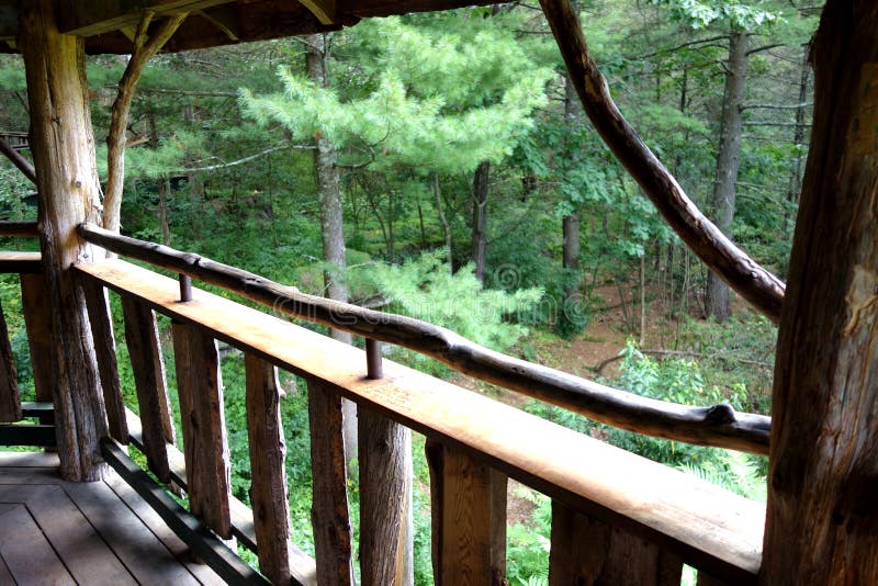 View from a Treehouse stock photo. Image of view, rail - 102017588