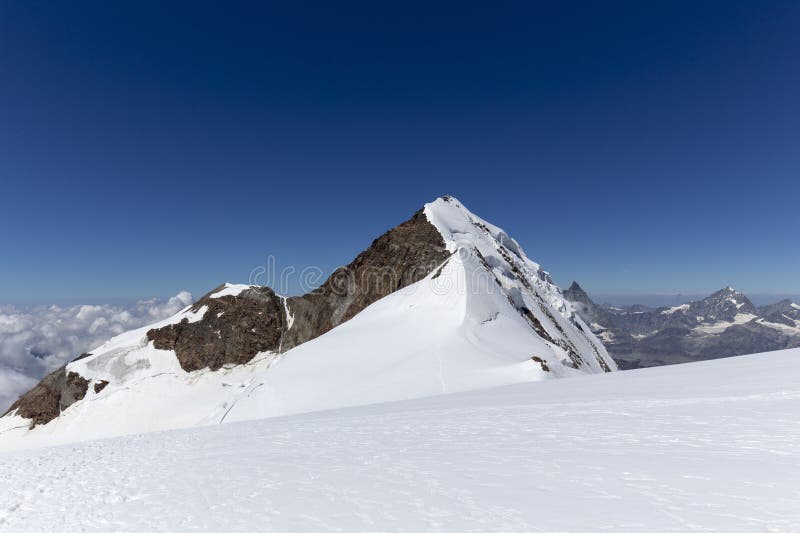 A View during Trekking in Monte Rosa Stock Image - Image of mountain ...