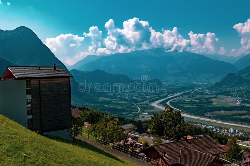 A View of Triesenberg in Central Liechtenstein Editorial Photo - Image ...