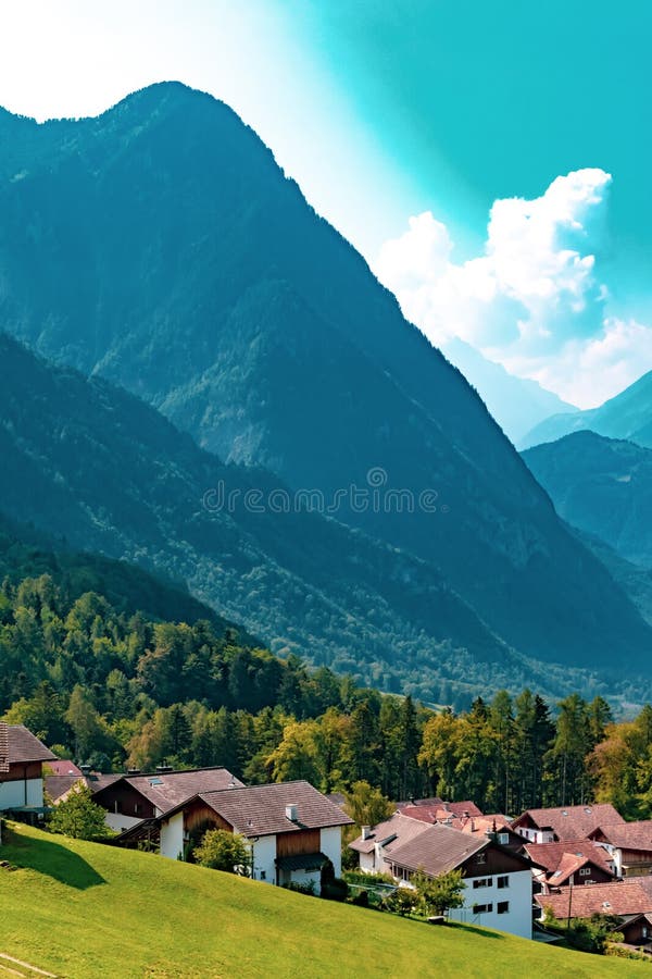 A View of Triesenberg in Central Liechtenstein Editorial Photography ...