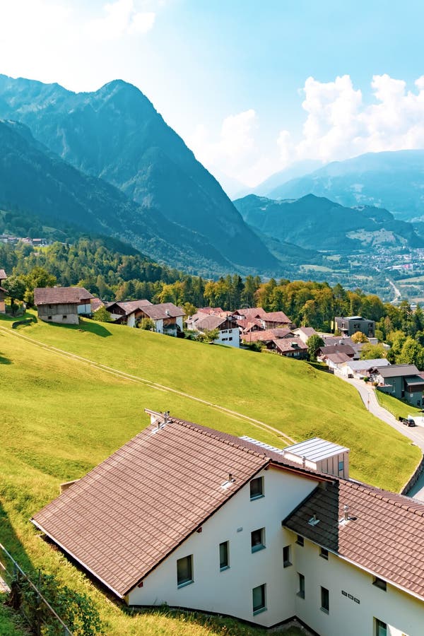 A View of Triesenberg in Central Liechtenstein Editorial Photography ...
