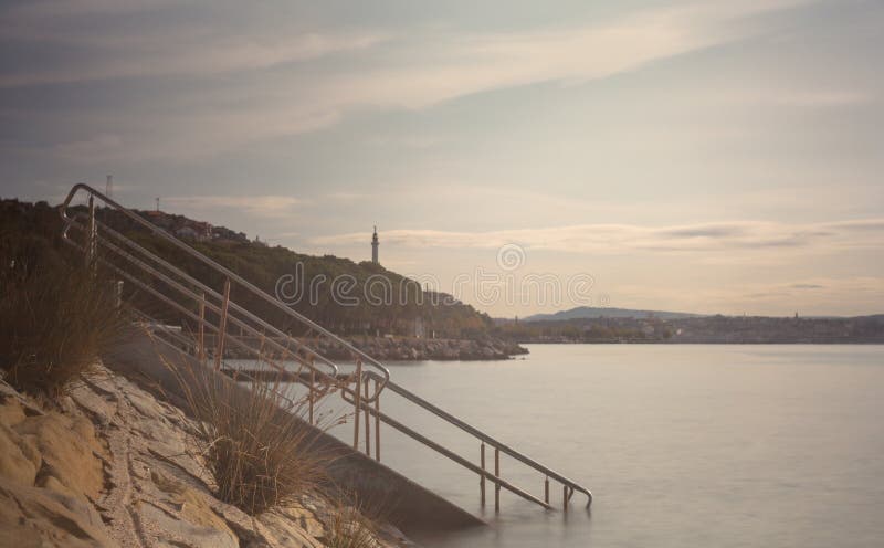 View of Trieste sea stock photo. Image of travelling - 97334122