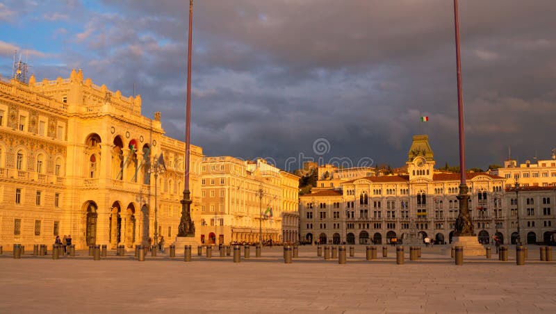 View of Trieste square stock photo. Image of trieste - 72209626