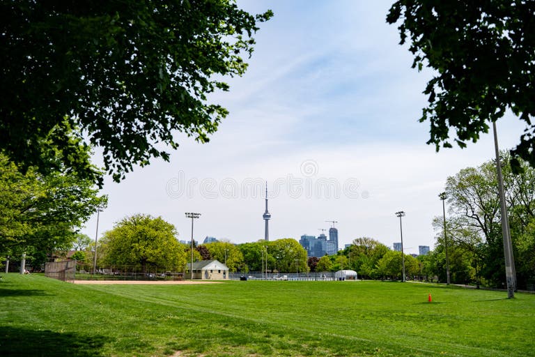 View of Trinity Bellwoods Park in Spring. Trinity Bellwoods Park is a ...