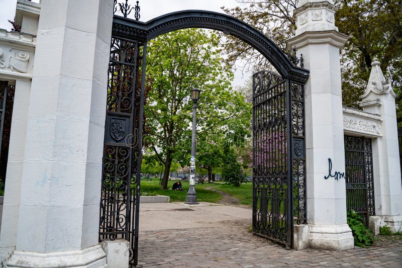 View of Trinity Bellwoods Park in Spring. Trinity Bellwoods Park is a ...