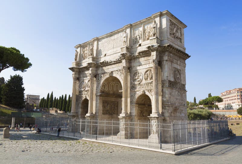 View on Triumphal Arch of Constantine, Rome Editorial Stock Image ...