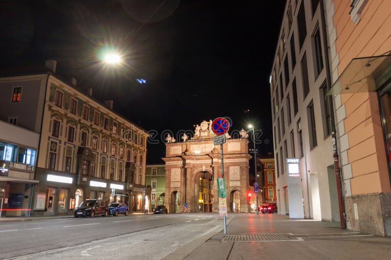 View of the Triumphpforte (Triumphal Arch, Arc De Triomphe) in the ...