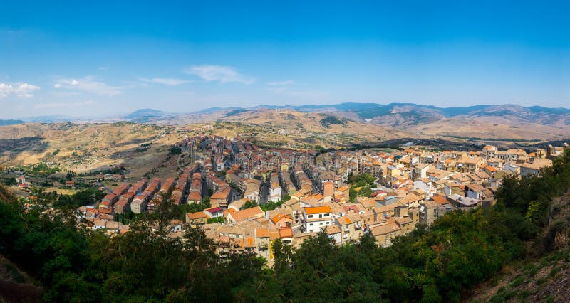 View of Troina, Sicily stock image. Image of troina, tourism - 63882097