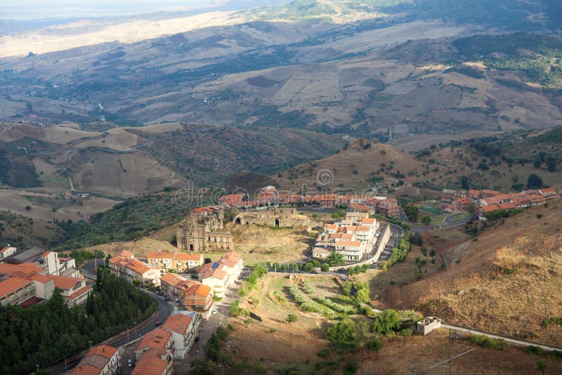 View of Troina stock image. Image of country, institute - 63867529