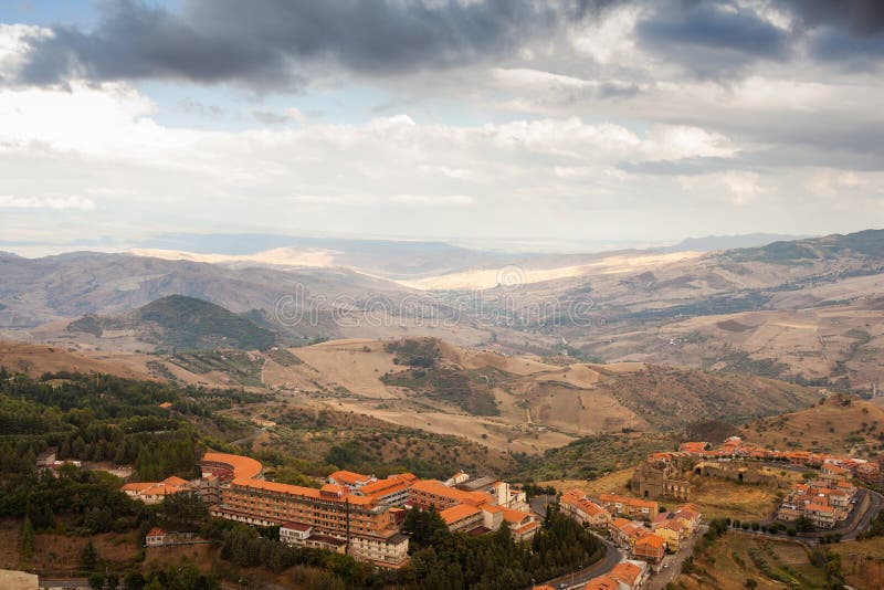 View of Troina stock image. Image of shelter, roof, nursing - 63875637