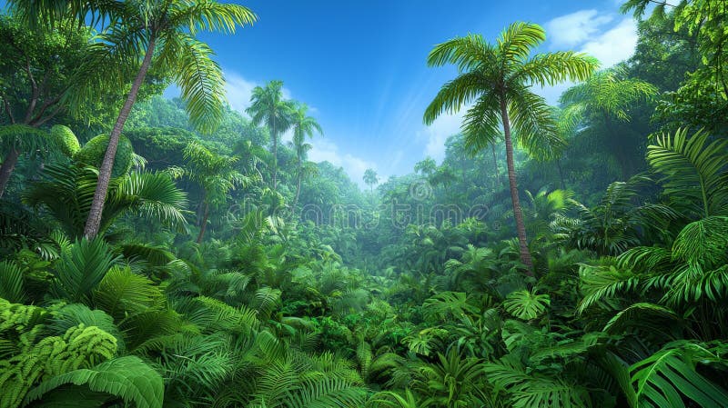 The View of Tropical Dense Forests and Environmental Technology. Wide ...