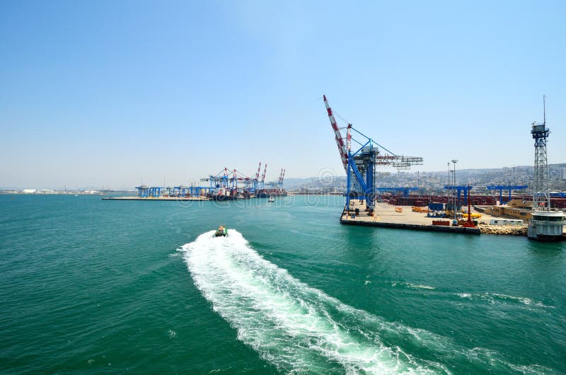 Haifa sea port stock image. Image of commercial, coast - 29738051