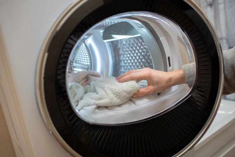 View of the Tumble Dryer or Dryer Machine with the Door Open and a ...