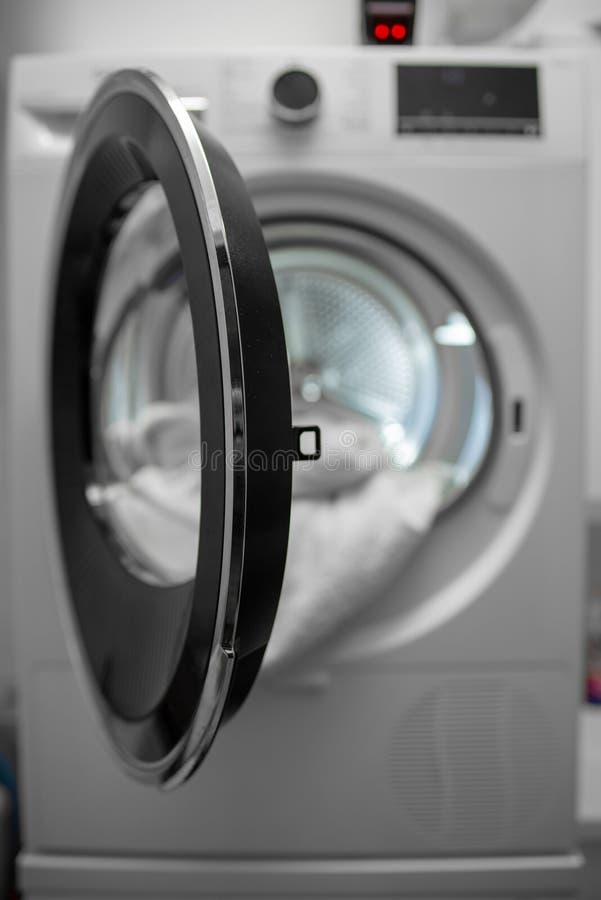 View of the Tumble Dryer or Dryer Machine with the Door Open and a ...