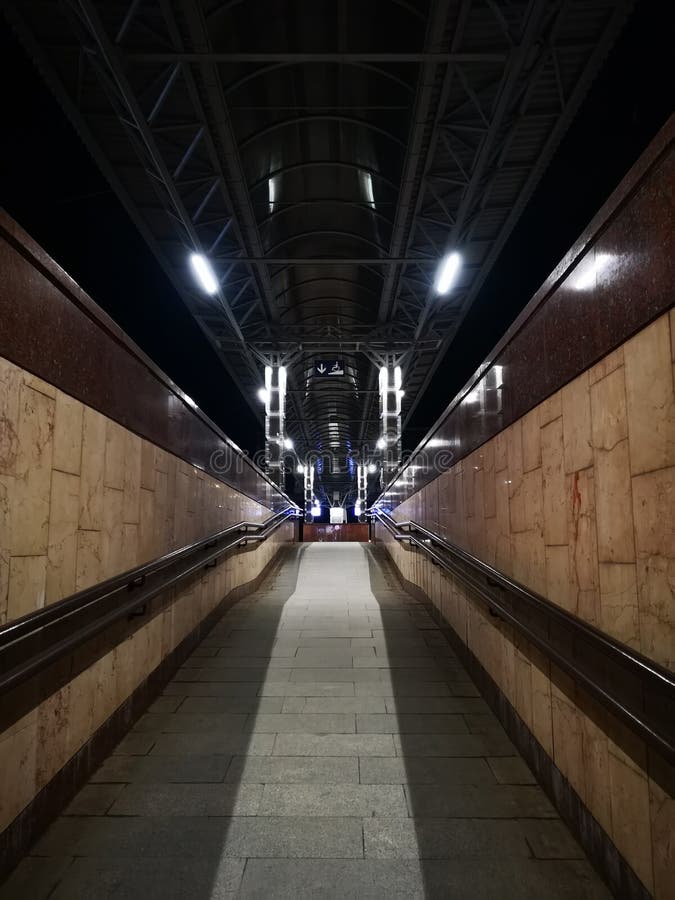 View from the Tunnel To the Exit To the Platform Stock Image - Image of ...
