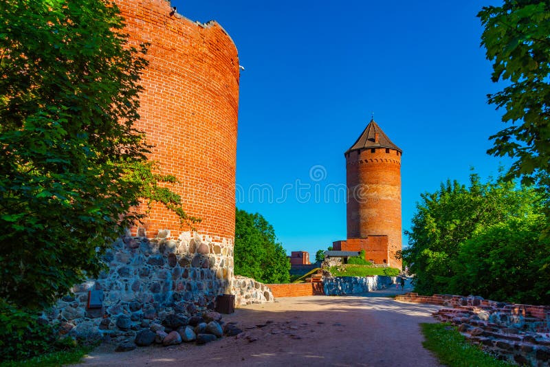 View of the Turaida Castle in Latvia Stock Image - Image of teutonic ...