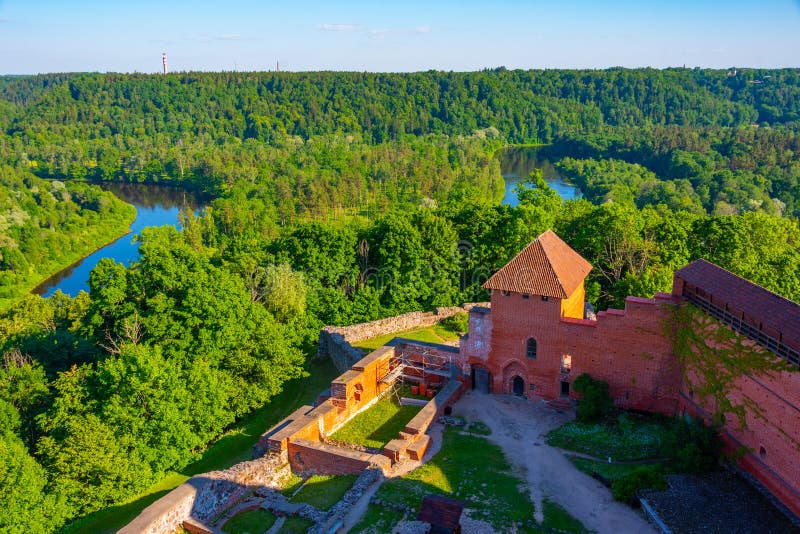 View of the Turaida Castle in Latvia Stock Image - Image of landscape ...