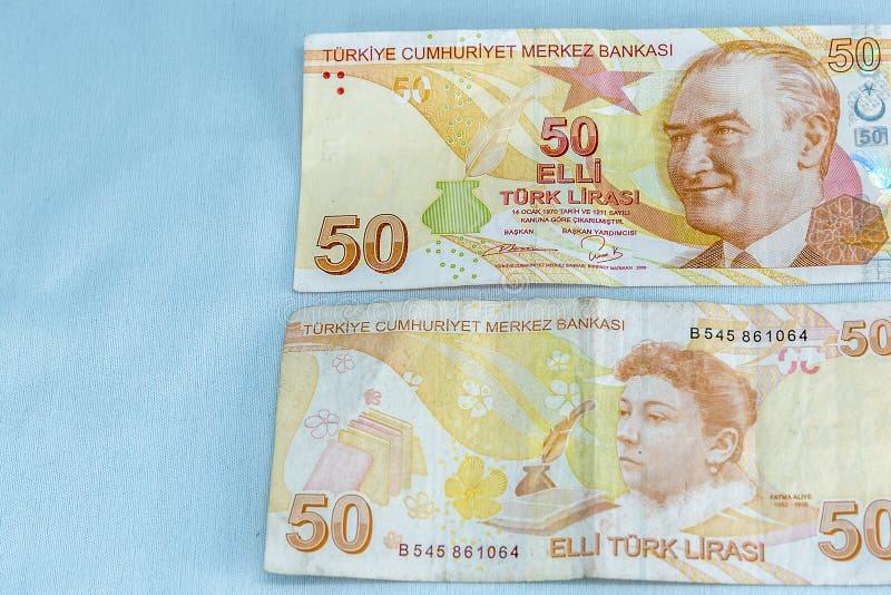 View of Turkish Banknotes in Stack Stock Photo - Image of cash, copy ...