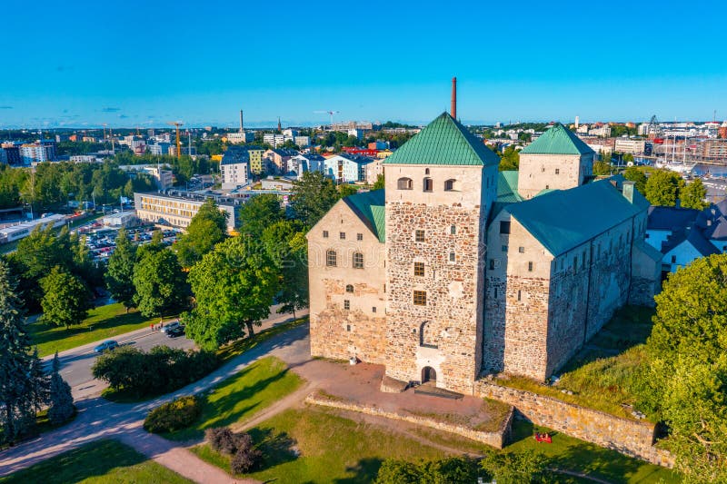 View of Turku Castle in Finland Stock Image - Image of wall, bastion ...