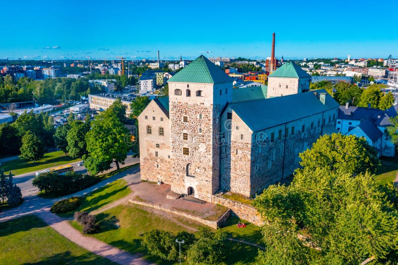 View of Turku Castle in Finland Stock Image - Image of facade, wall ...